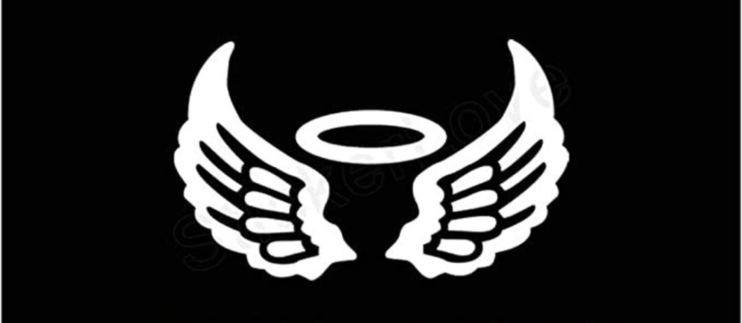 Angel Wings Halo Car Truck Window Bumper Vinyl Graphic Decal Sticker - Etsy