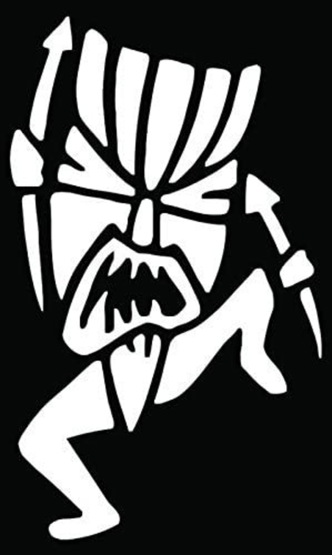 Hawaii Tiki Warrior Car Truck Window Bumper Vinyl Graphic Decal Sticker ...
