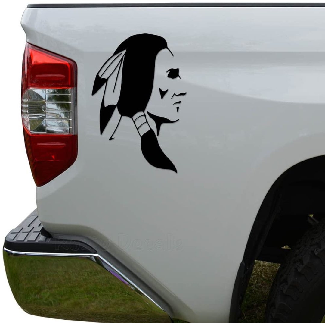 Native American Indian Warrior Die Cut Vinyl Decal Sticker for Car ...