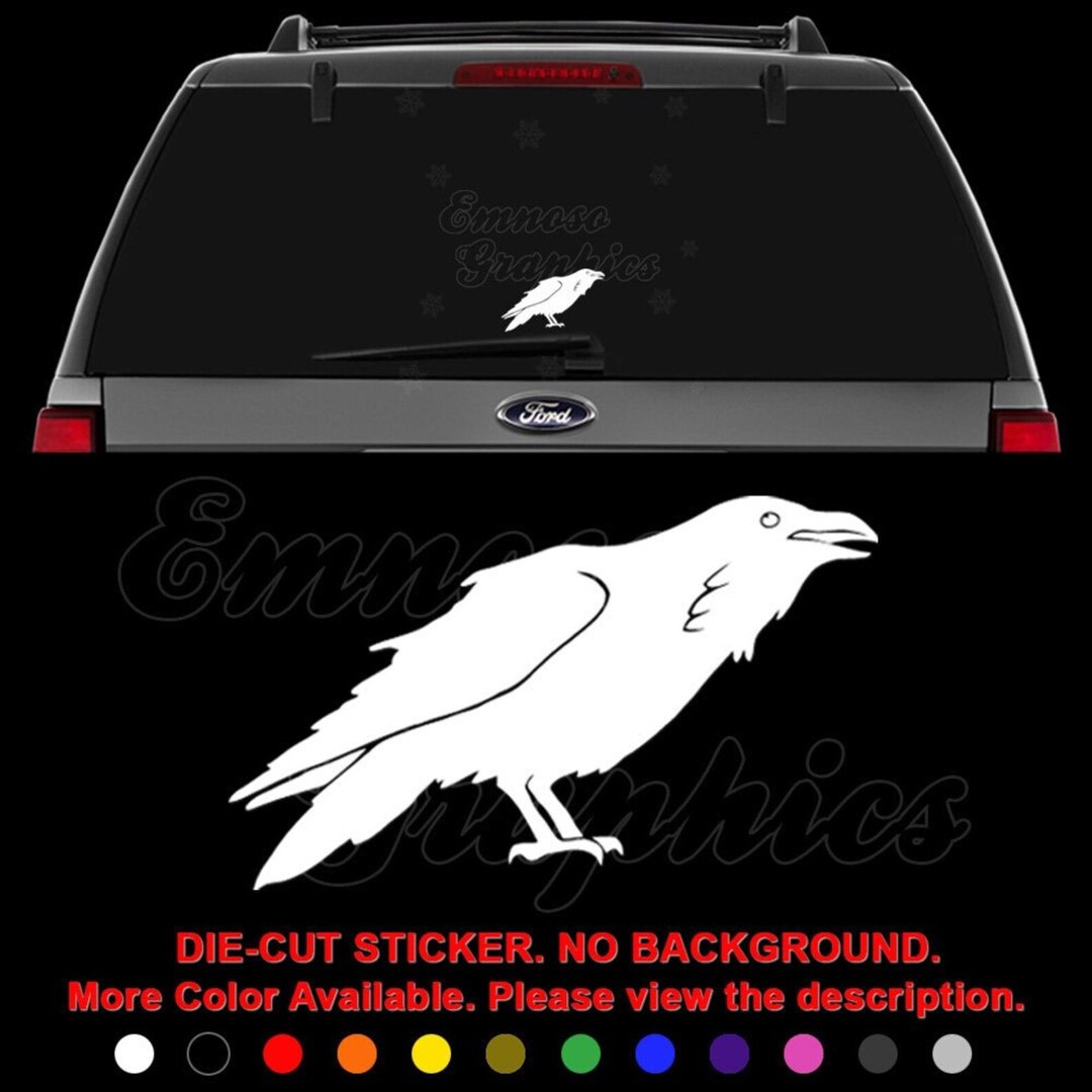 Raven Bird Crow Decal Sticker for Car, Truck, Motorcycle, Windows ...