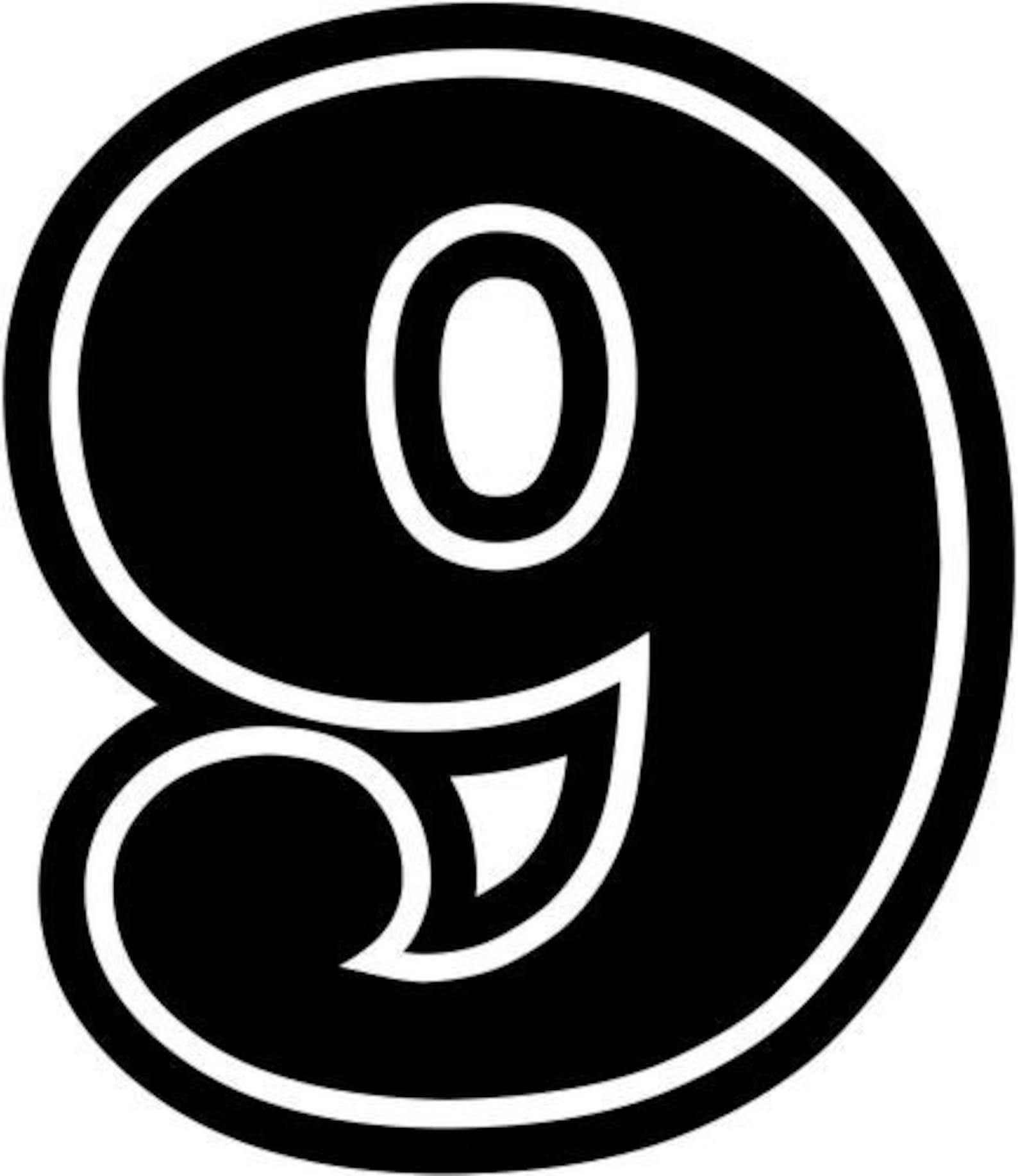 Racing Race Number 9 Nine Cut Vinyl Decal Sticker for Go Kart - Etsy