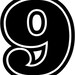 Racing Race Number 9 Nine Cut Vinyl Decal Sticker for Go Kart Car Truck ...
