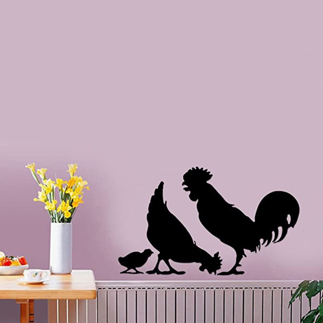 Chicken Rooster Chicks Farm Animal Removable Wall Sticker Art Home ...