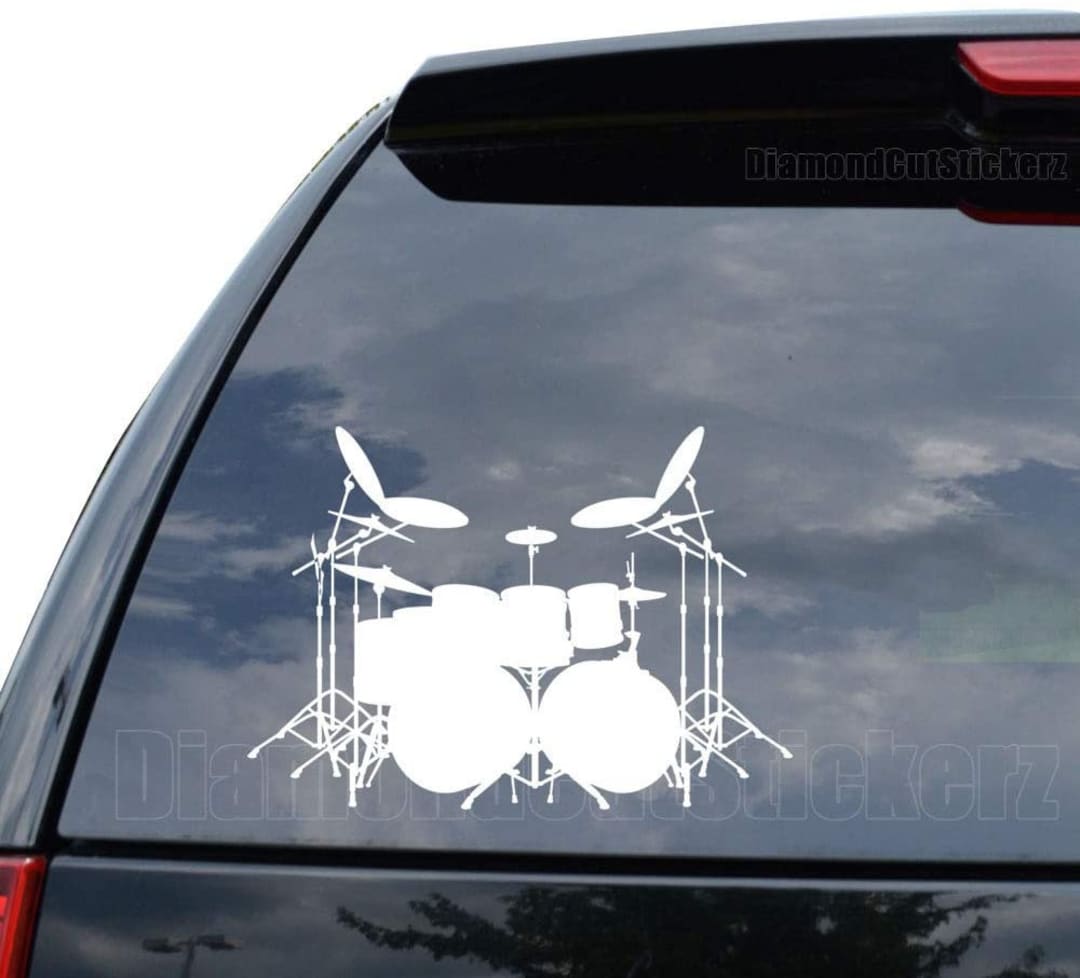 Drums Drummer Music Rock Band Decal Sticker Car Truck Motorcycle Window ...
