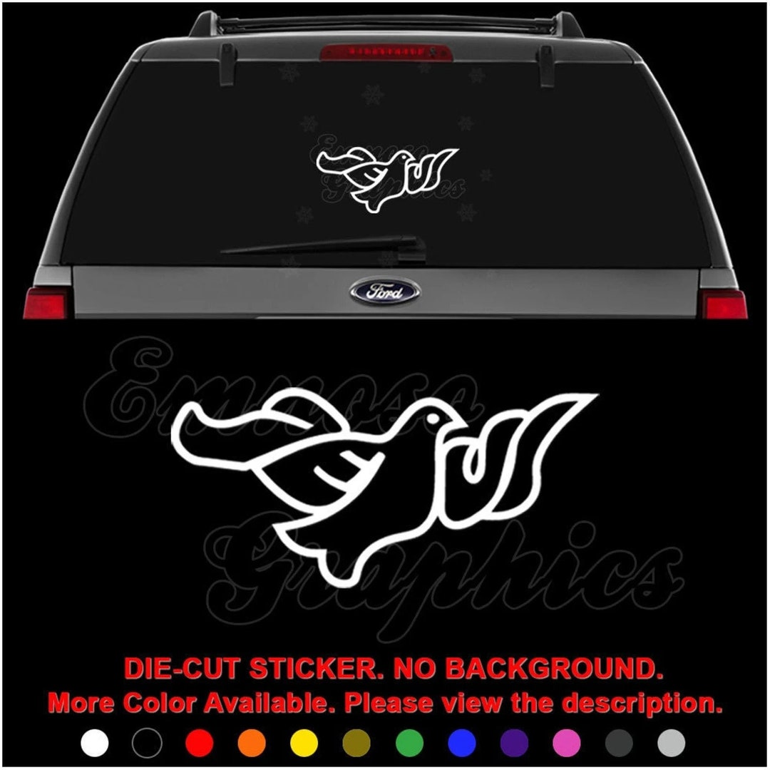 Dove Bird Christian Love Peace Decal Sticker for Car, Truck, Motorcycle ...