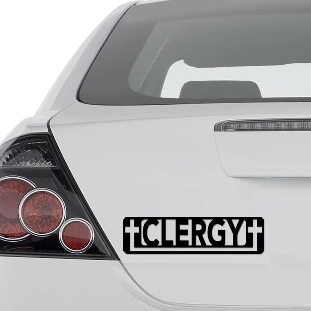 Christian Clergy Church Vinyl Decal Sticker - Wall Decor Motorcycle Car ...