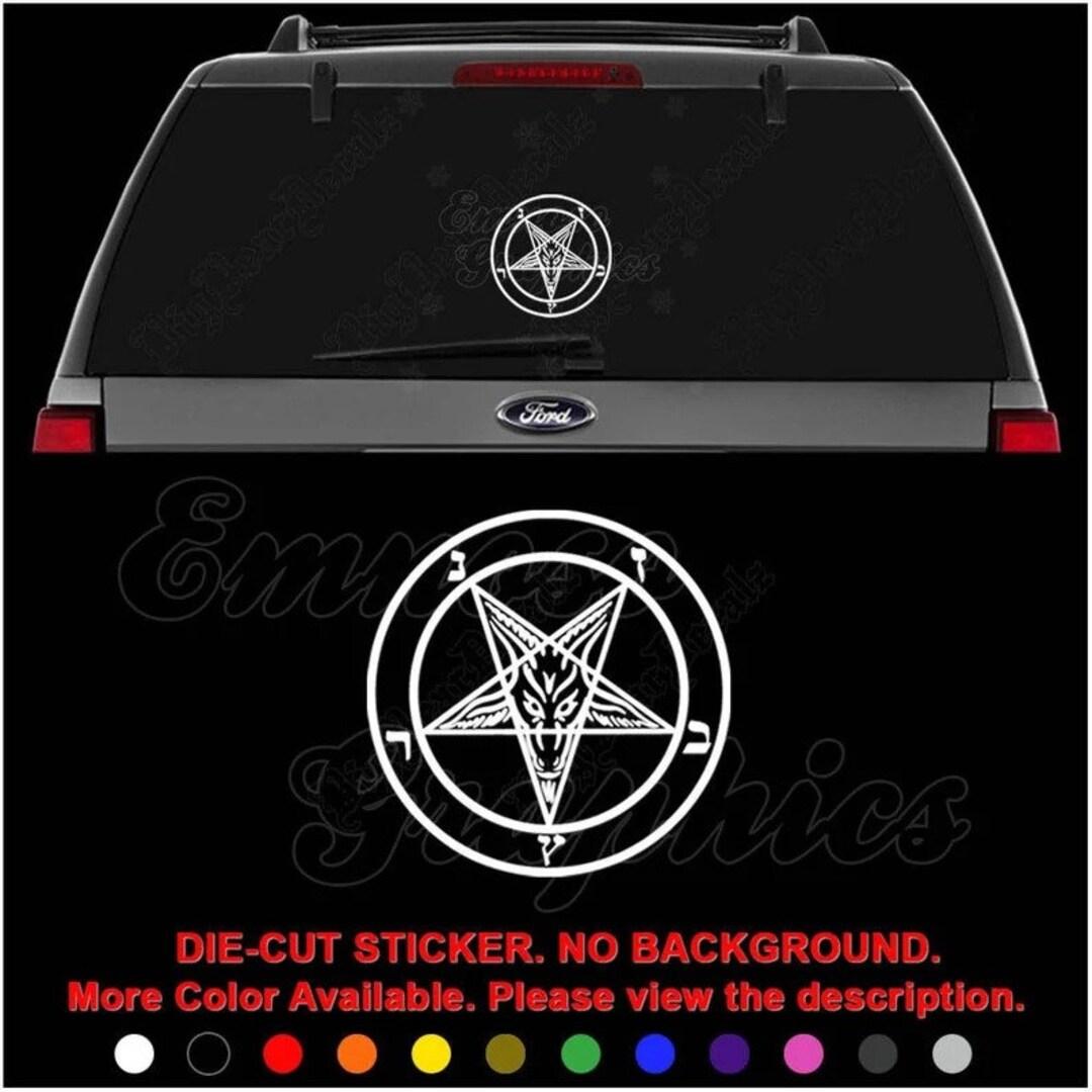 Baphomet Sabbatic Goat Pentagram Pagan Decal Sticker for Car, Truck ...