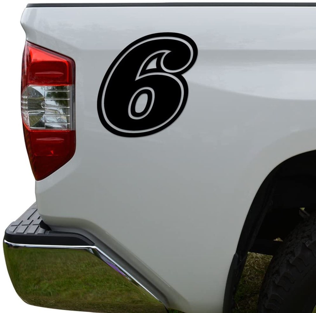 Racing Race Number 6 Six Style 15 Die Cut Vinyl Decal Sticker for Go ...