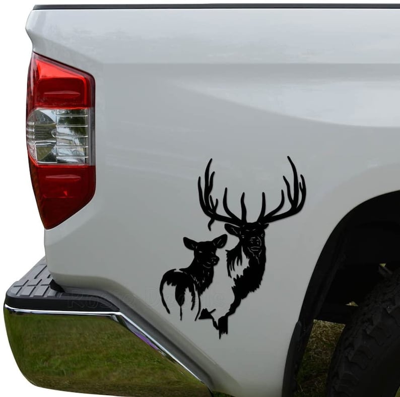 Elk Family Die Cut Vinyl Decal Sticker for Car Truck | Etsy