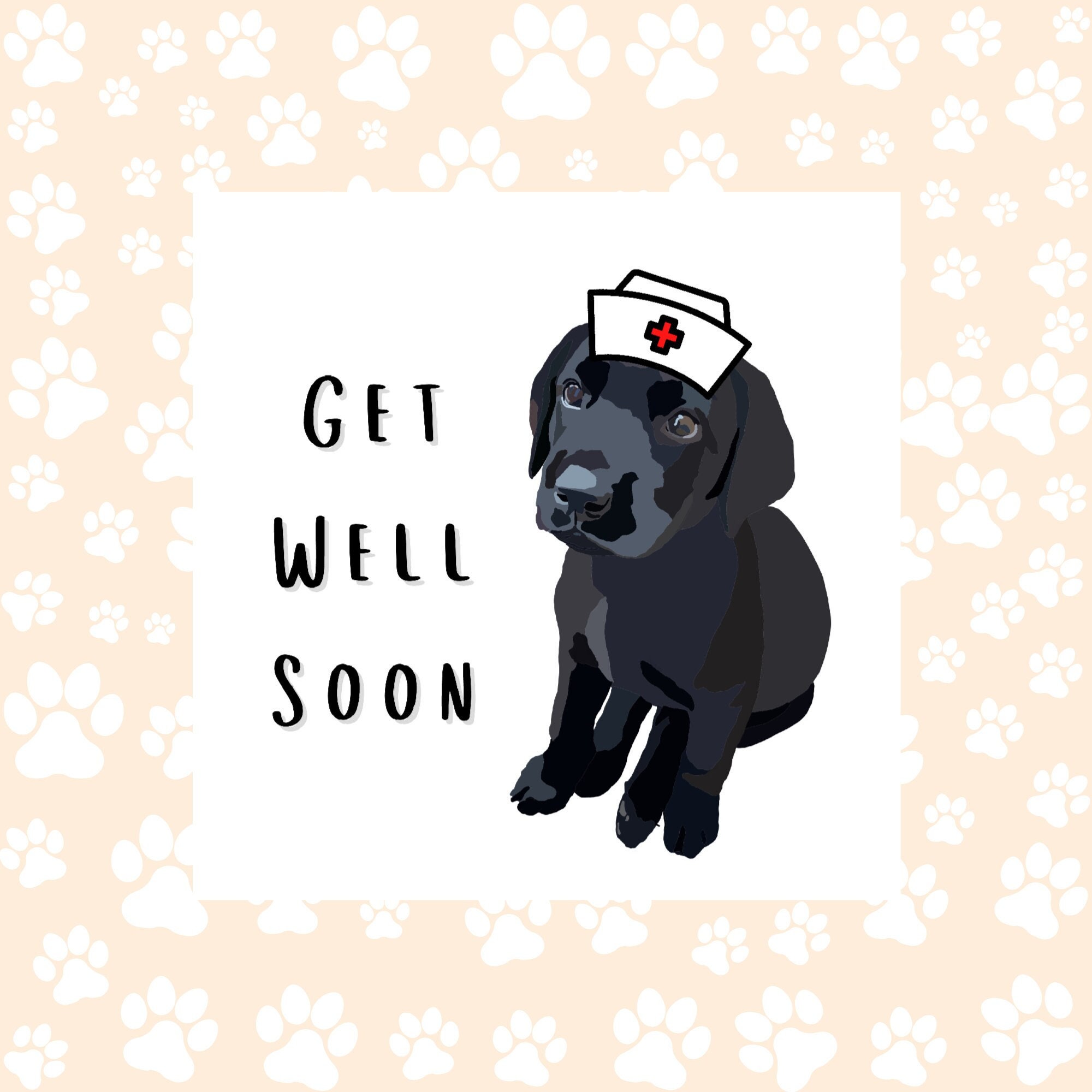 Get Well Soon Dog Lab