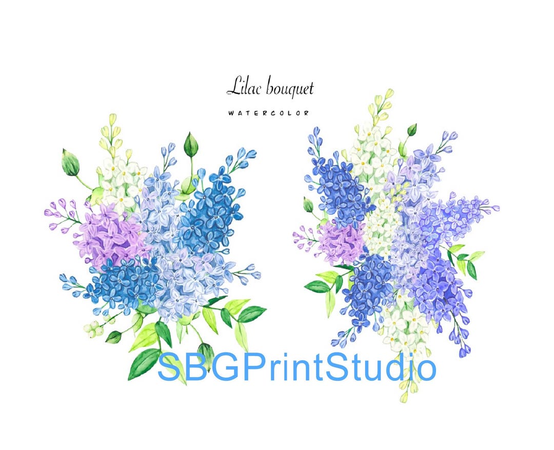 Lilac Bouquet Waterslide Decals: Floral Transfers for Crafts ...
