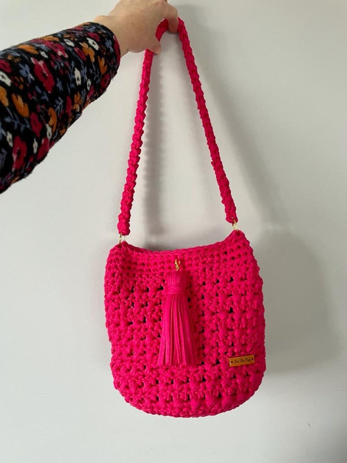Fashion Crochet Bag pink Crochet Bag for Her-crochet Shoulder - Etsy