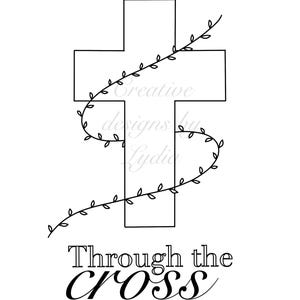 Through the Cross I’ve Been Forgiven PNG Jpeg PDF Digital Printable ...