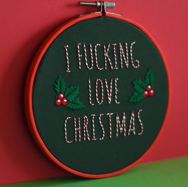 F Christmas Embroidery Pattern Pdf-contemporary Modern - Etsy