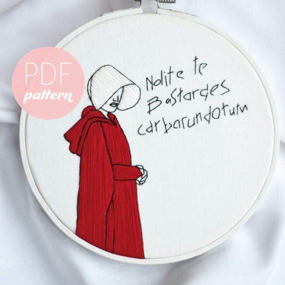 Embroidery Pattern PDF Handmaids Tale Offred-modern Beginner - Etsy