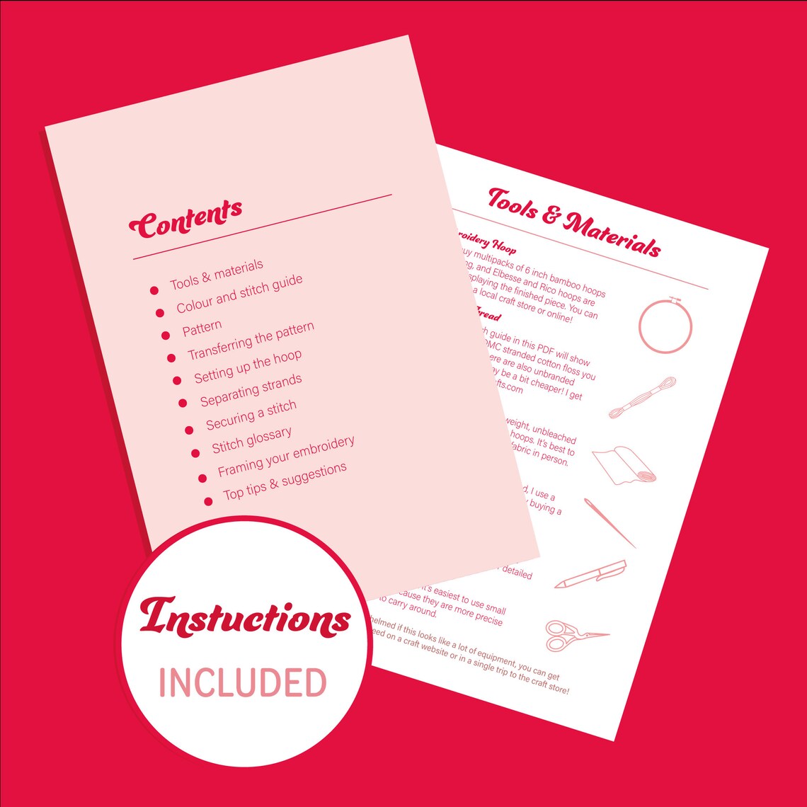 Blossom Embroidery Pattern Pdf-modern Beginner Spring Summer - Etsy