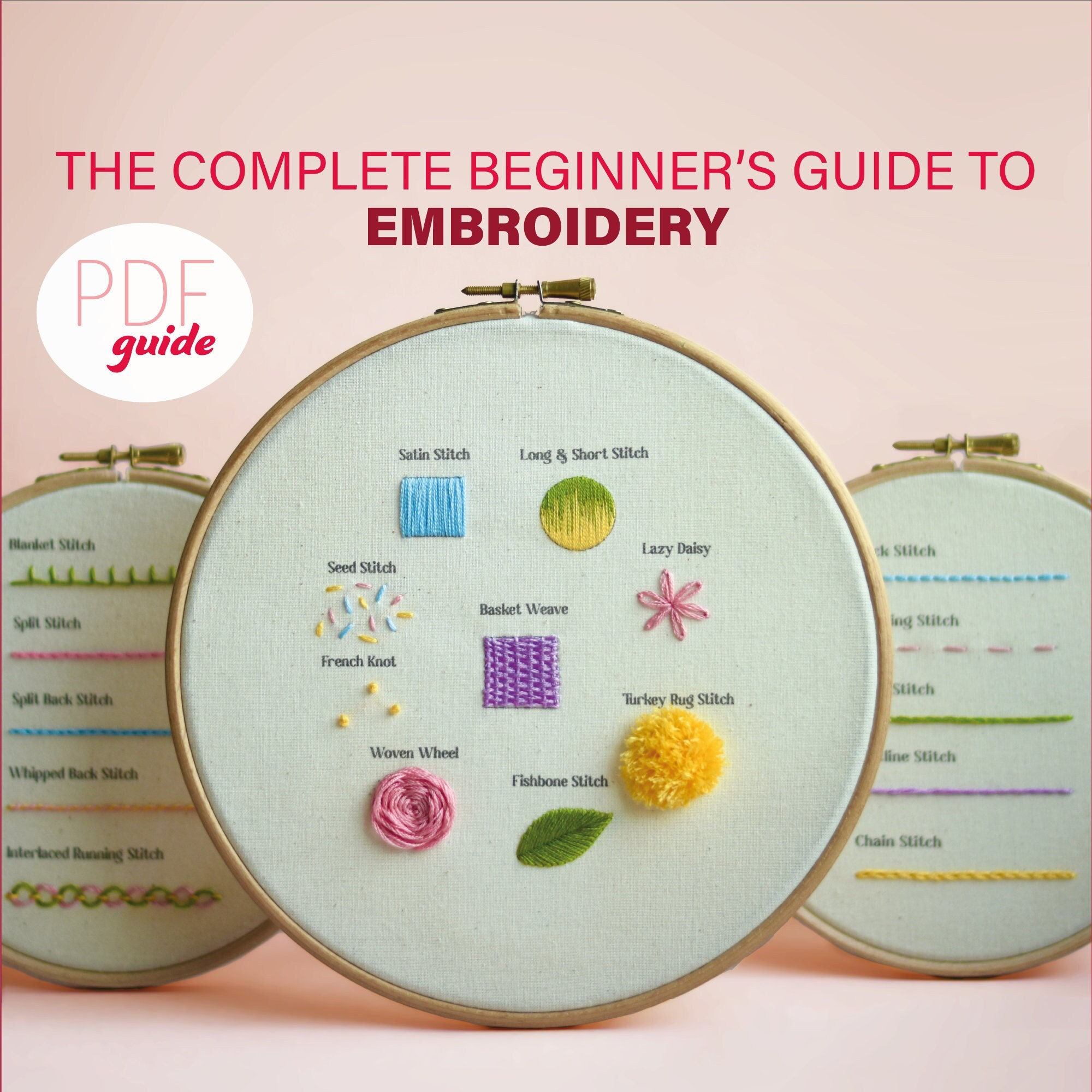 Complete Beginners Guide to Embroidery PDF Digital Embroidery - Etsy UK
