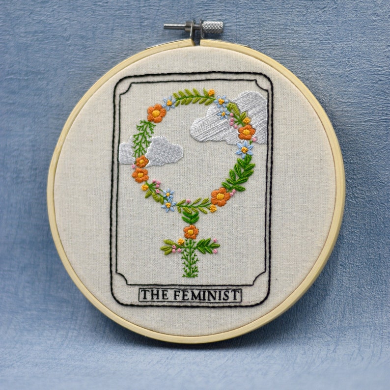 The Feminist Tarot Card Embroidery Female Floral Pattern Pdf ...