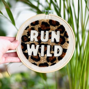 Run Wild Embroidery Pattern PDF Download-contemporary Modern Beginner ...