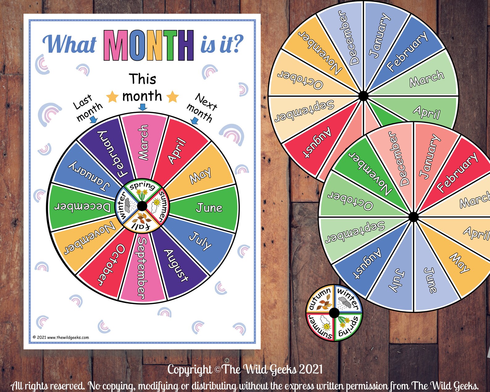Months of the Year Activity Pack Learning Months Order Kids Calendar ...