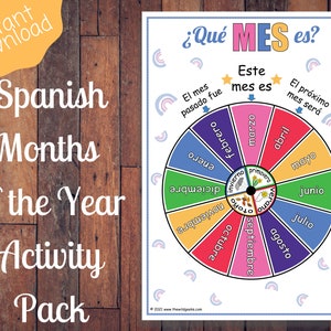 Spanish Months of the Year Printable Homeschool Activity - Etsy Canada