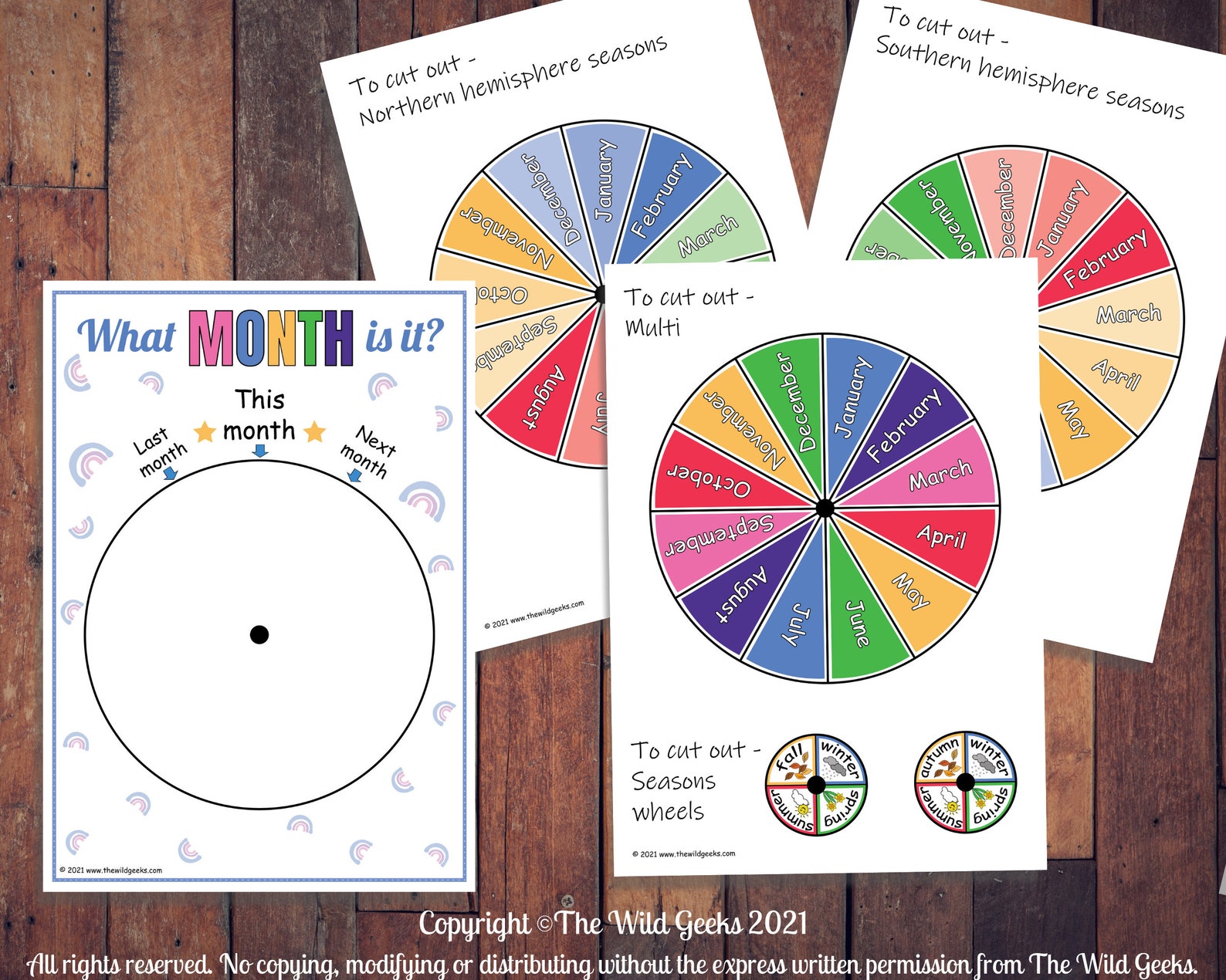 Months of the Year Activity Pack Learning Months Order Kids Calendar ...