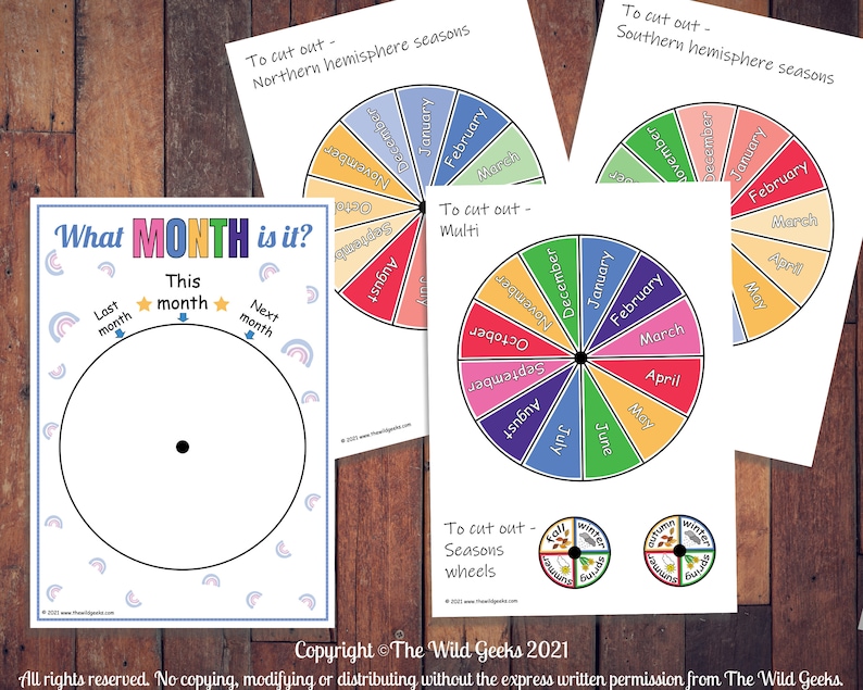 Months of the Year Activity Pack Learning Months Order Kids Calendar ...