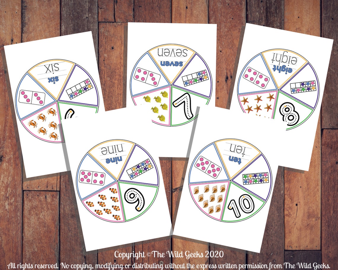 Number Match Puzzle 1 10 Learn to Count Preschool Math Activity - Etsy