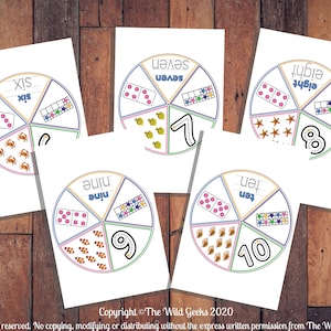 Number Match Puzzle 1 10 Learn to Count Preschool Math Activity - Etsy