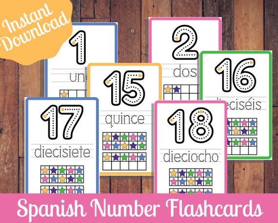Spanish Numbers 1 20