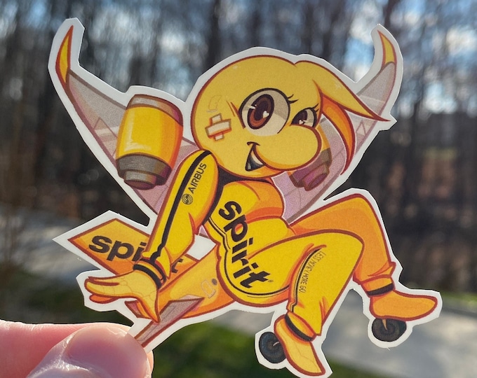 Spirit the A320 Handmade Chibi Airplane Vinyl Sticker - Etsy