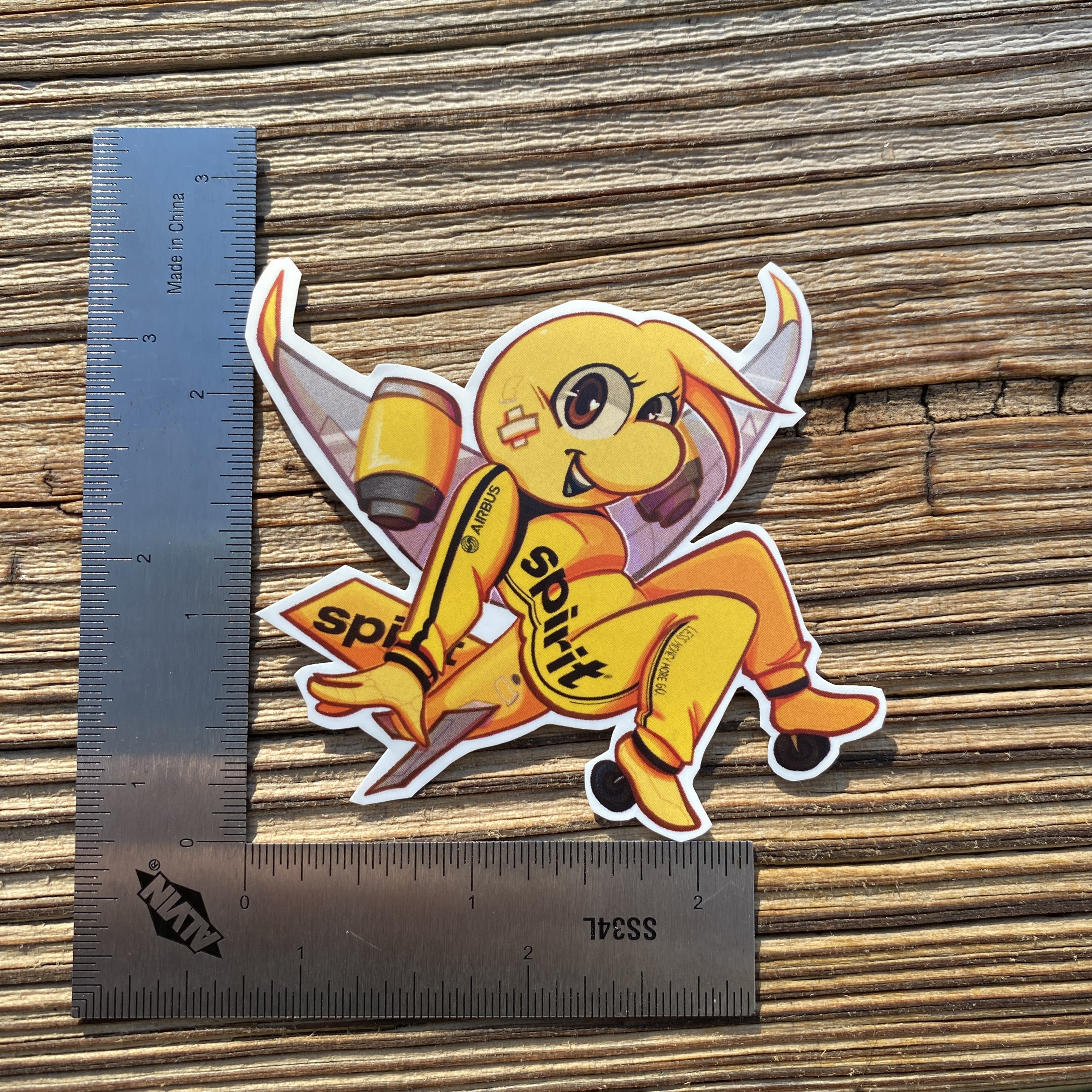 Spirit the A320 Handmade Chibi Airplane Vinyl Sticker - Etsy