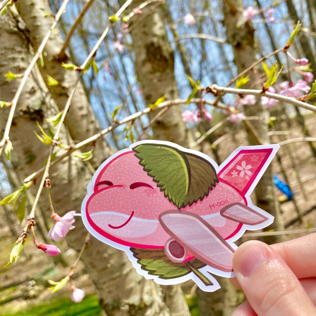 Sakura Mochi Chibi Plane Chibi Airplane Vinyl Sticker - Etsy