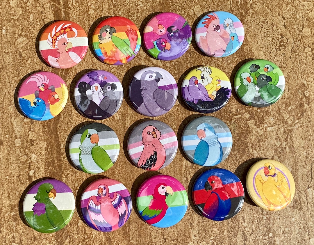 Pride Parrots Pin - Etsy
