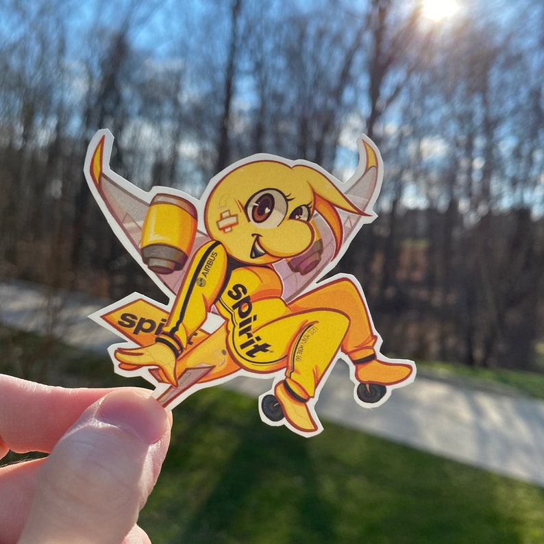 Spirit the A320 Handmade Chibi Airplane Vinyl Sticker - Etsy