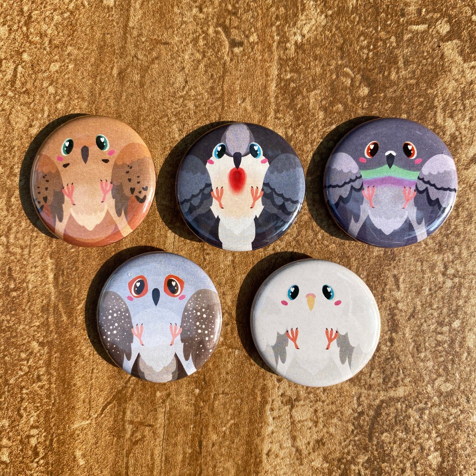 Chibi Dove 1.25 Inch Button Pin- Mourning Dove/luzon Bleeding Heart ...