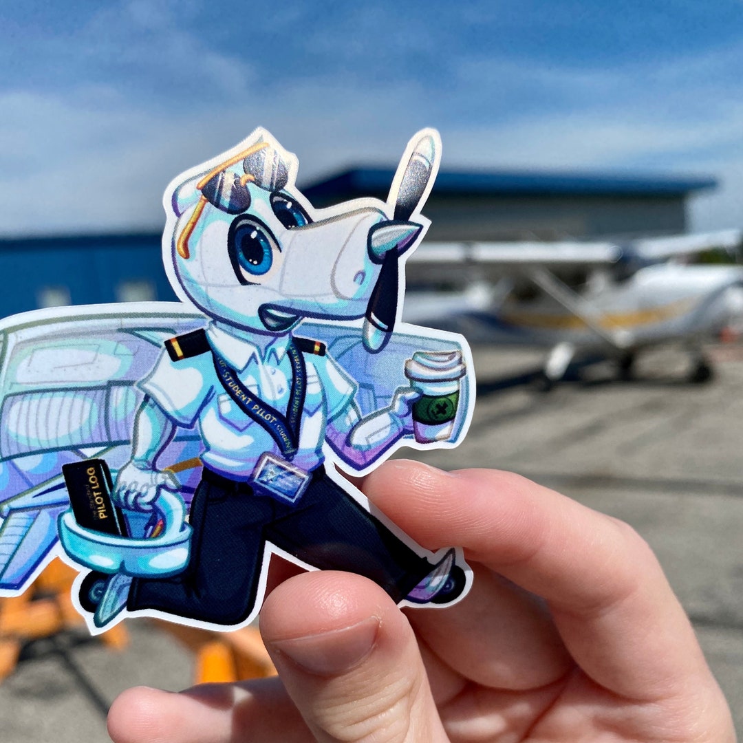 Goldie the Cessna 172 Skyhawk- Handmade Chibi Airplane Vinyl Sticker - Etsy