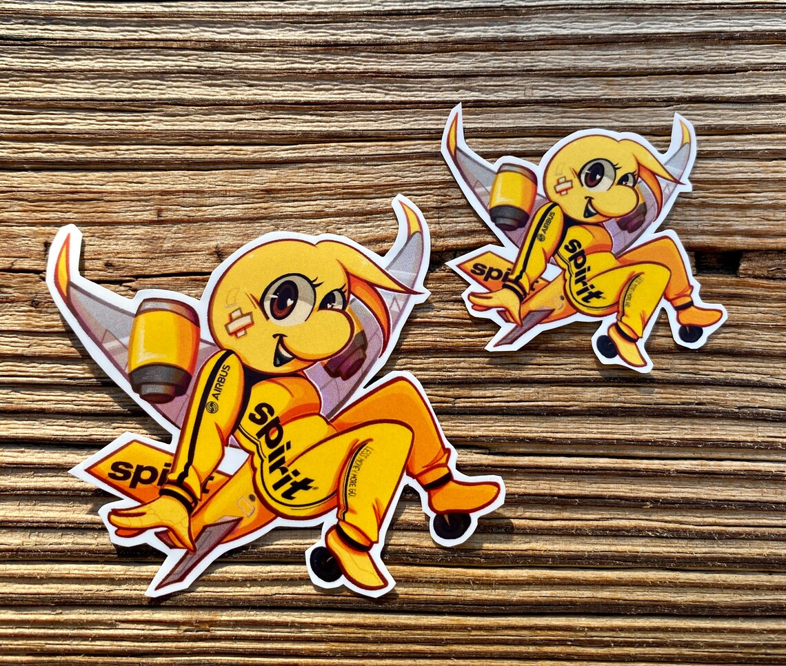 Spirit the A320 Handmade Chibi Airplane Vinyl Sticker - Etsy