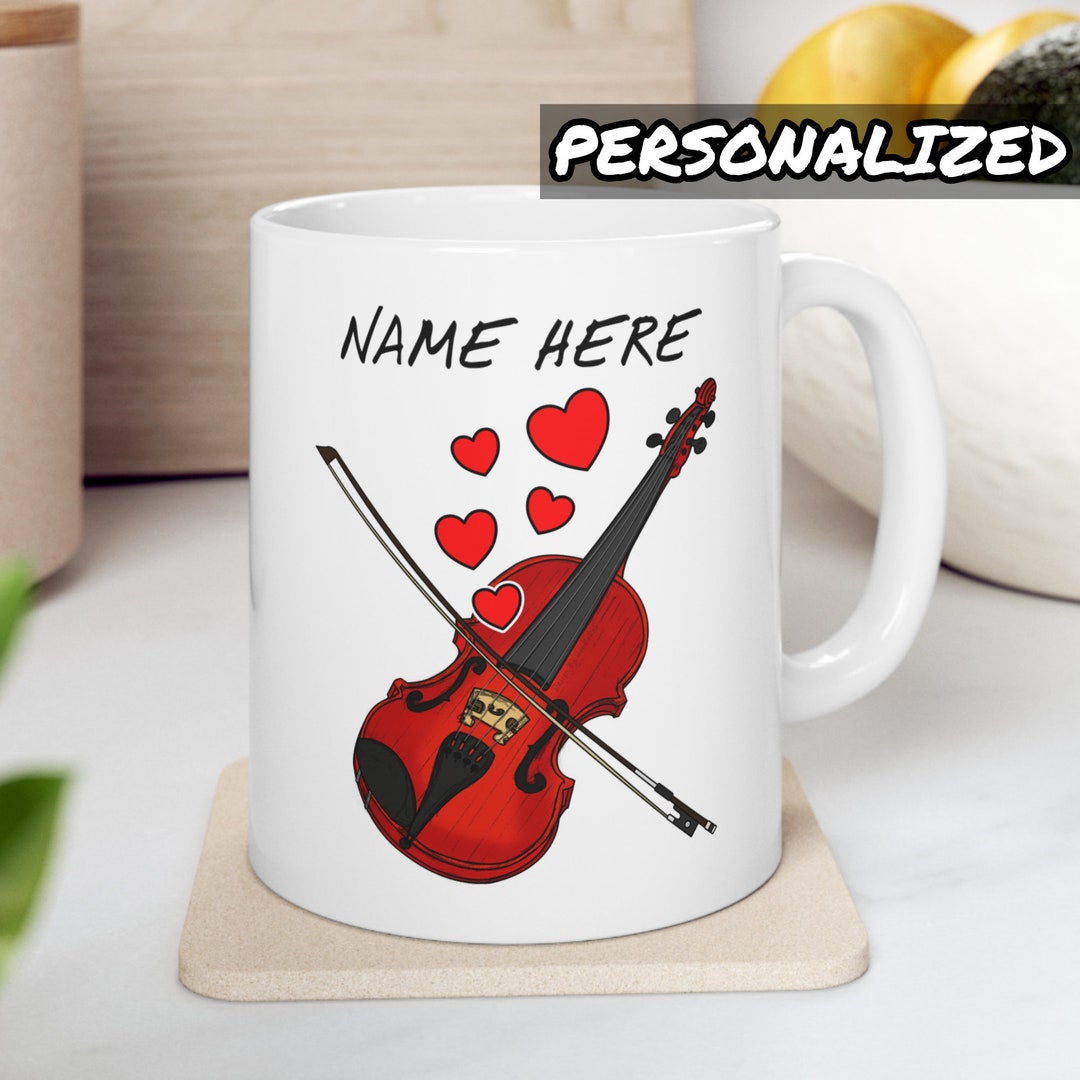 Violin Valentines Personalized Mug Custom Violinist Mug - Etsy