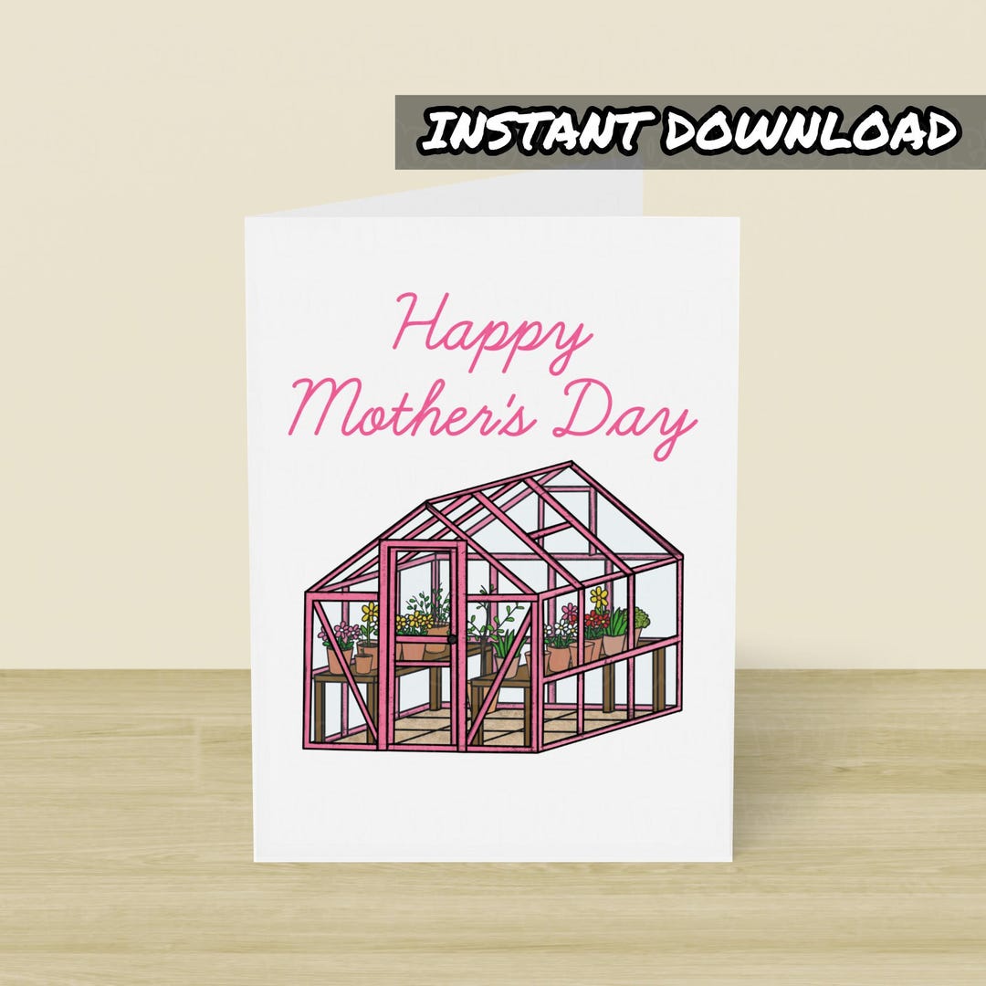 Gardening Mother's Day Card, Printable Card, Mom Gardener, Instant ...