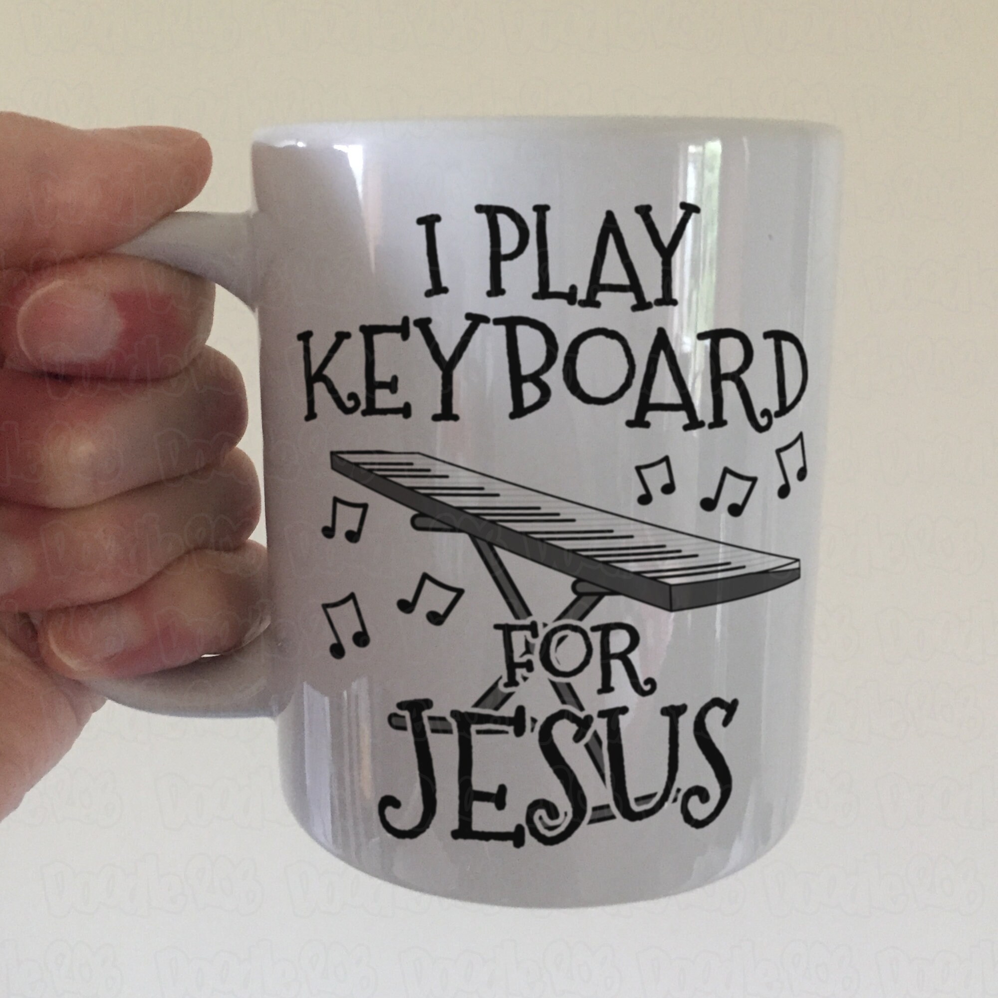 Church Keyboard Mug, Christian Keyboard Player Mug, I Play Keyboard for ...