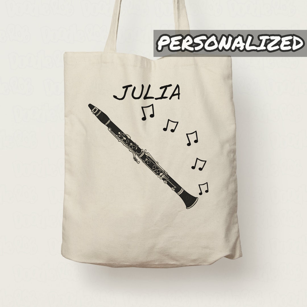 Personalized Clarinet Tote Bag, Custom Gift for Clarinetist, Clarinet ...