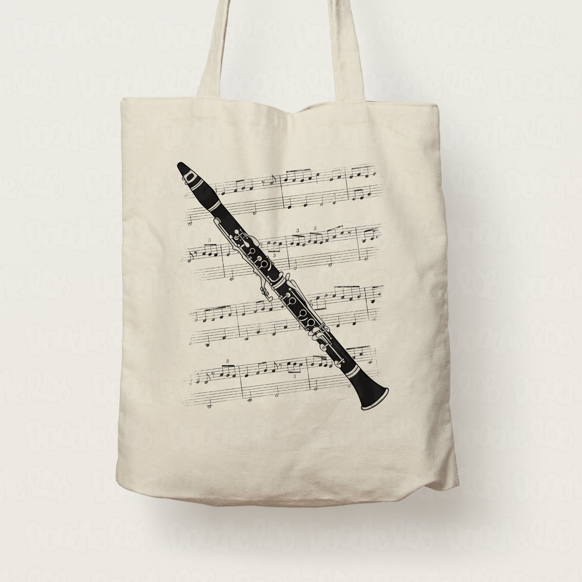 Clarinet Canvas Tote Bag, Clarinetist Bag, Clarinet Player, Clarinet ...