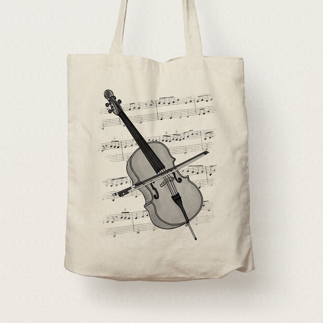 Cello Canvas Tote Bag, Cellist Bag, Cello Player, Cello Teacher Gift ...