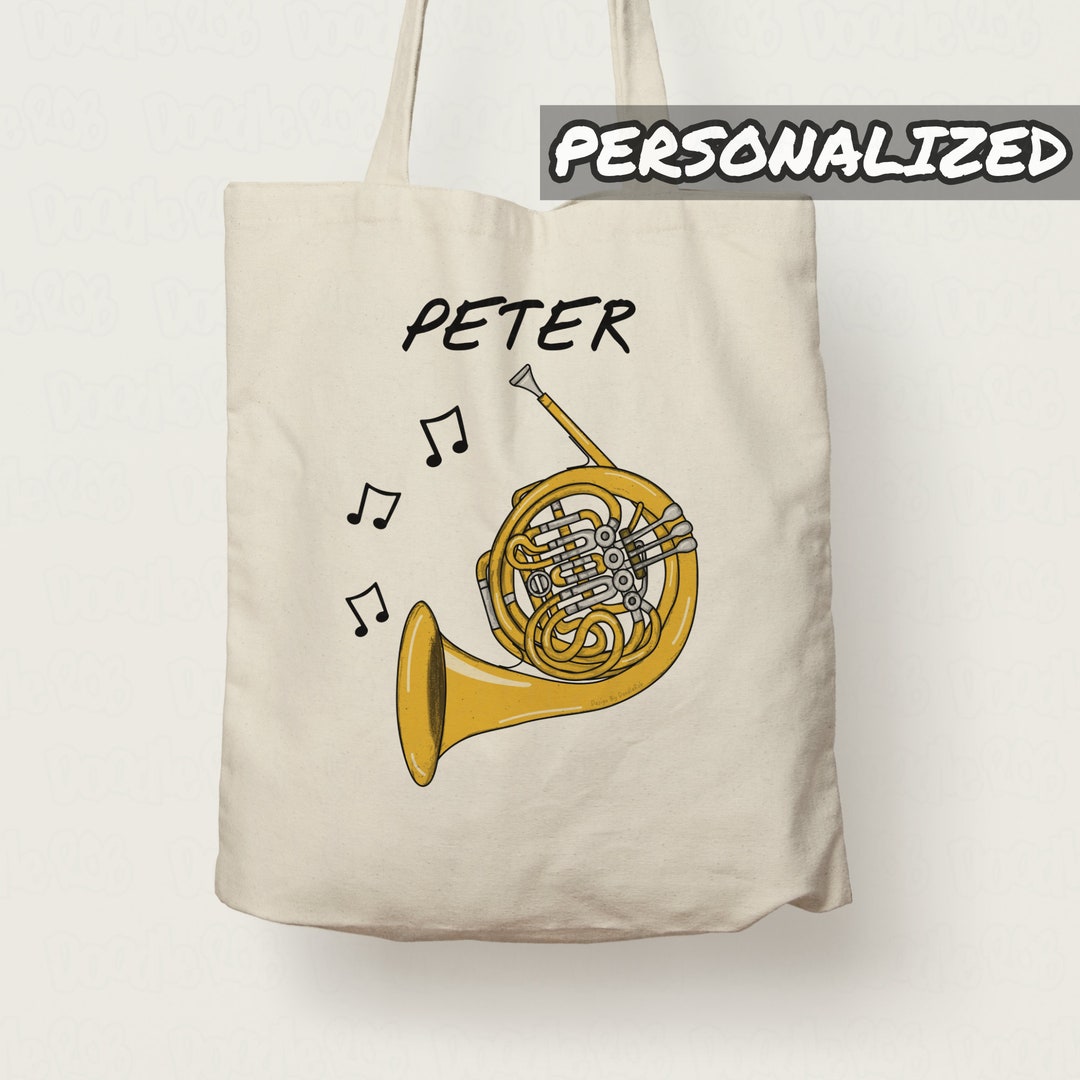 Personalized French Horn Tote Bag, Custom Gift for Horn Player, Horn ...