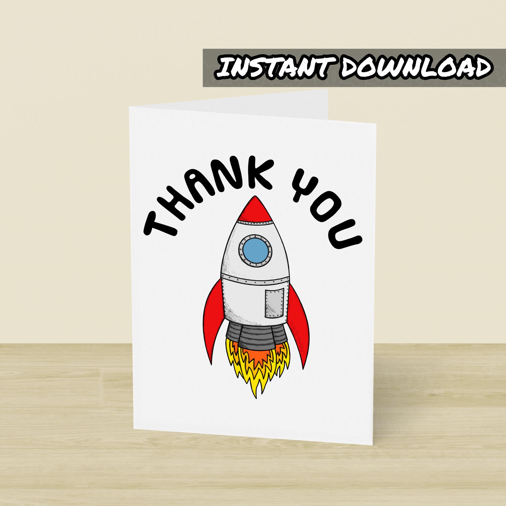 Science Teacher Thank You Card, Printable Greeting Card, Instant ...