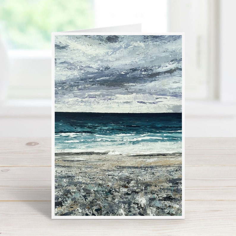 Cornish Coast Seascape Card, - Etsy