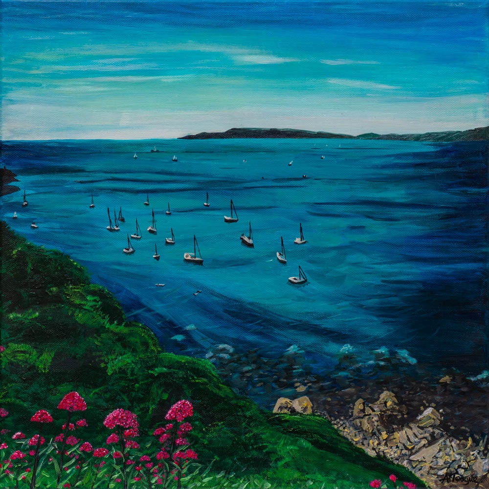 Ocean Print Devon Print 30cm by 30cm Fine Art Print - Etsy UK