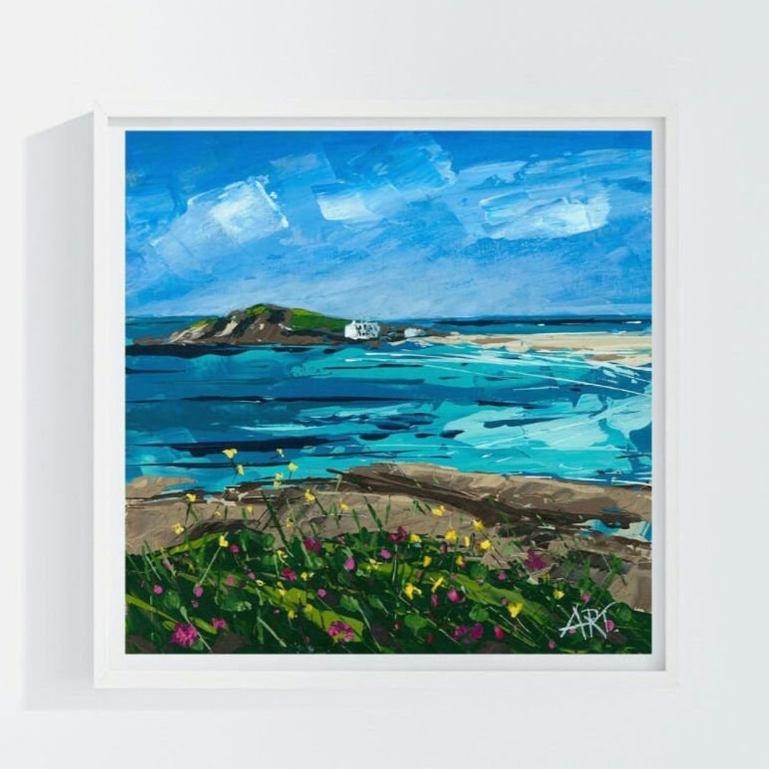 Beautiful Bantham Print, Bigbury on Sea Print, South Devon Print. Ocean ...