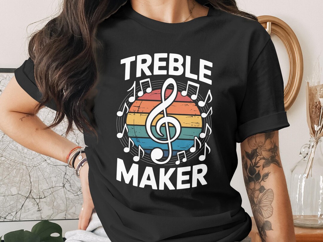 Treble Maker Digital Art, Retro Music Design, 300dpi PNG, Instant ...